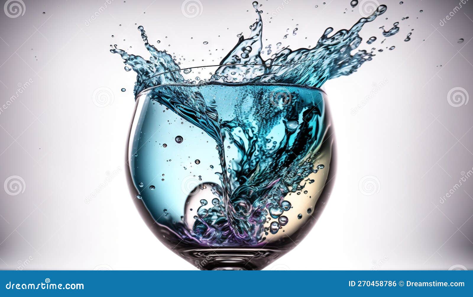 A Glass Filled with Water with a Splash of Water on Top of it. Stock ...