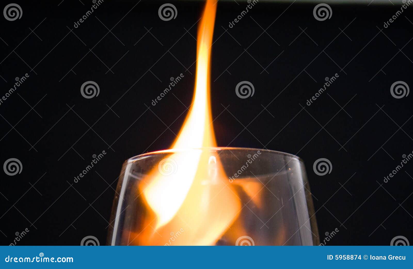 Glass With Fire Picture. Image: 5958874