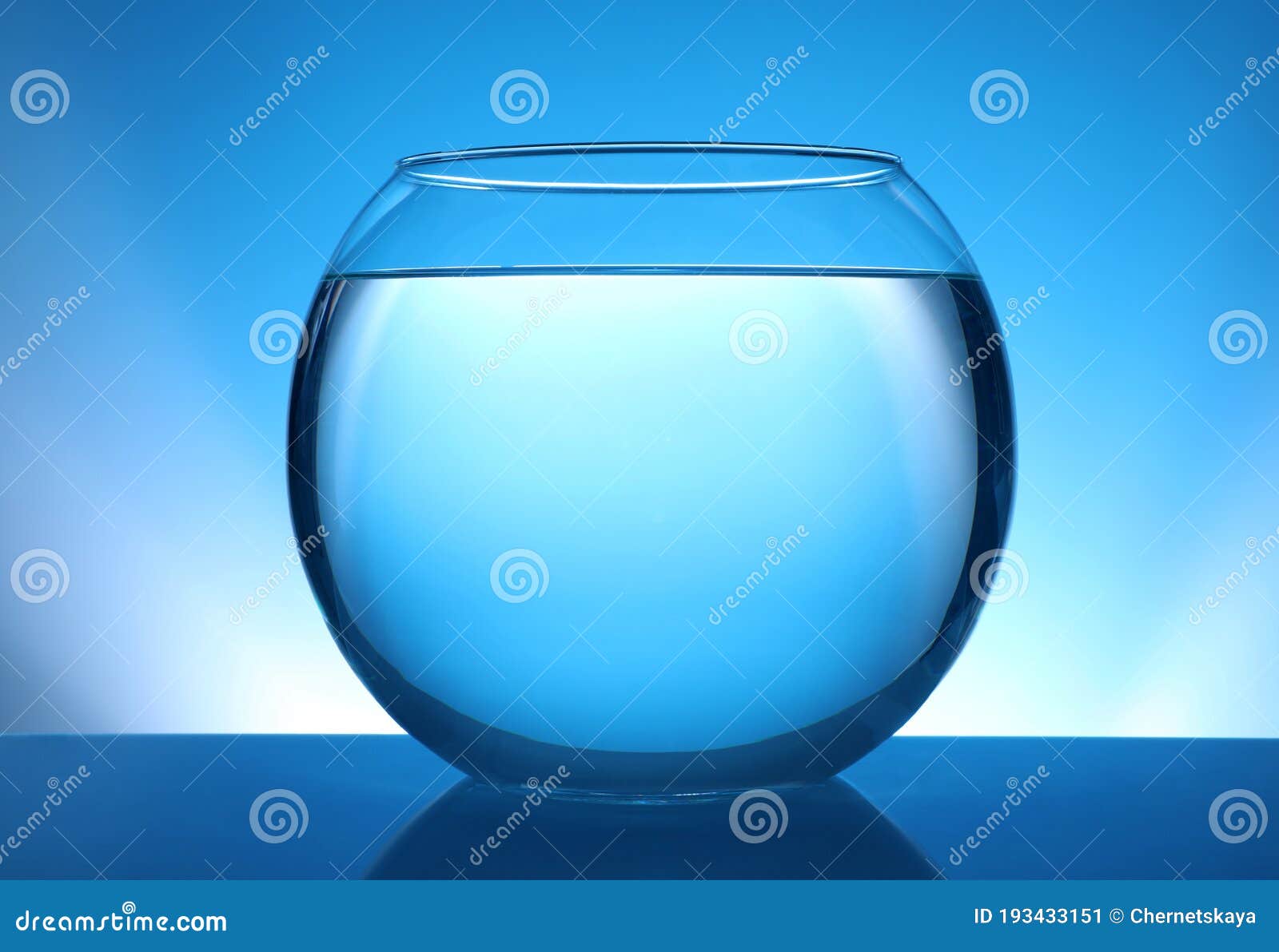 Glass Fish Bowl with Clear Water on Background Stock Image - Image of ...