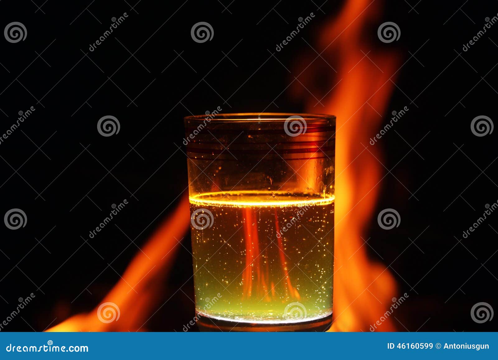 Glass of Fizzy Water Infront of the Fire Stock Image - Image of fire ...