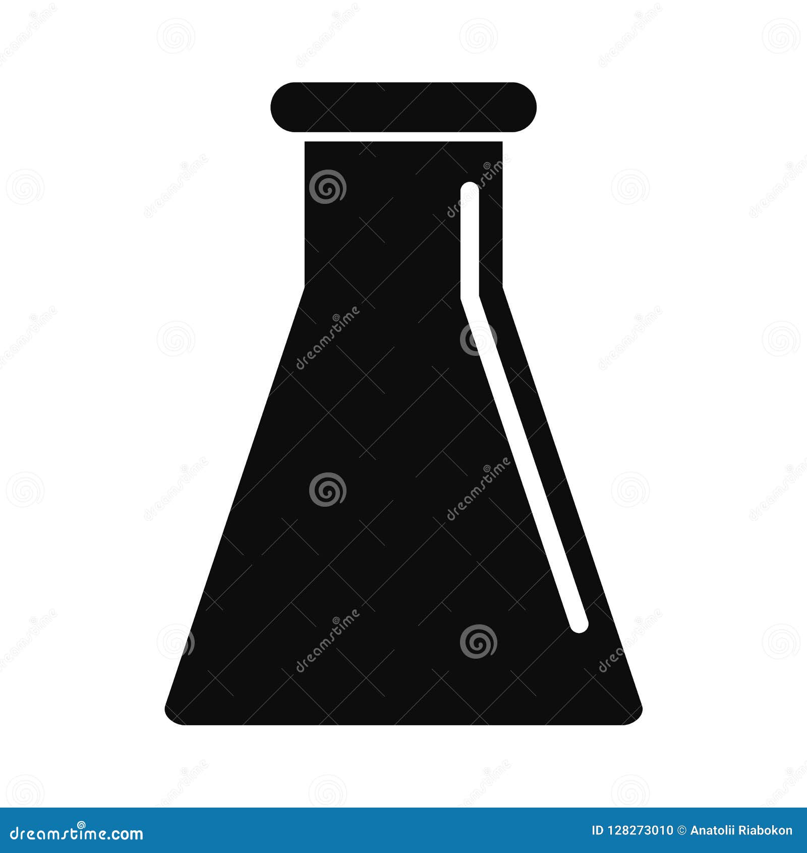 Glass Flask Icon, Simple Style Stock Vector - Illustration of biology ...