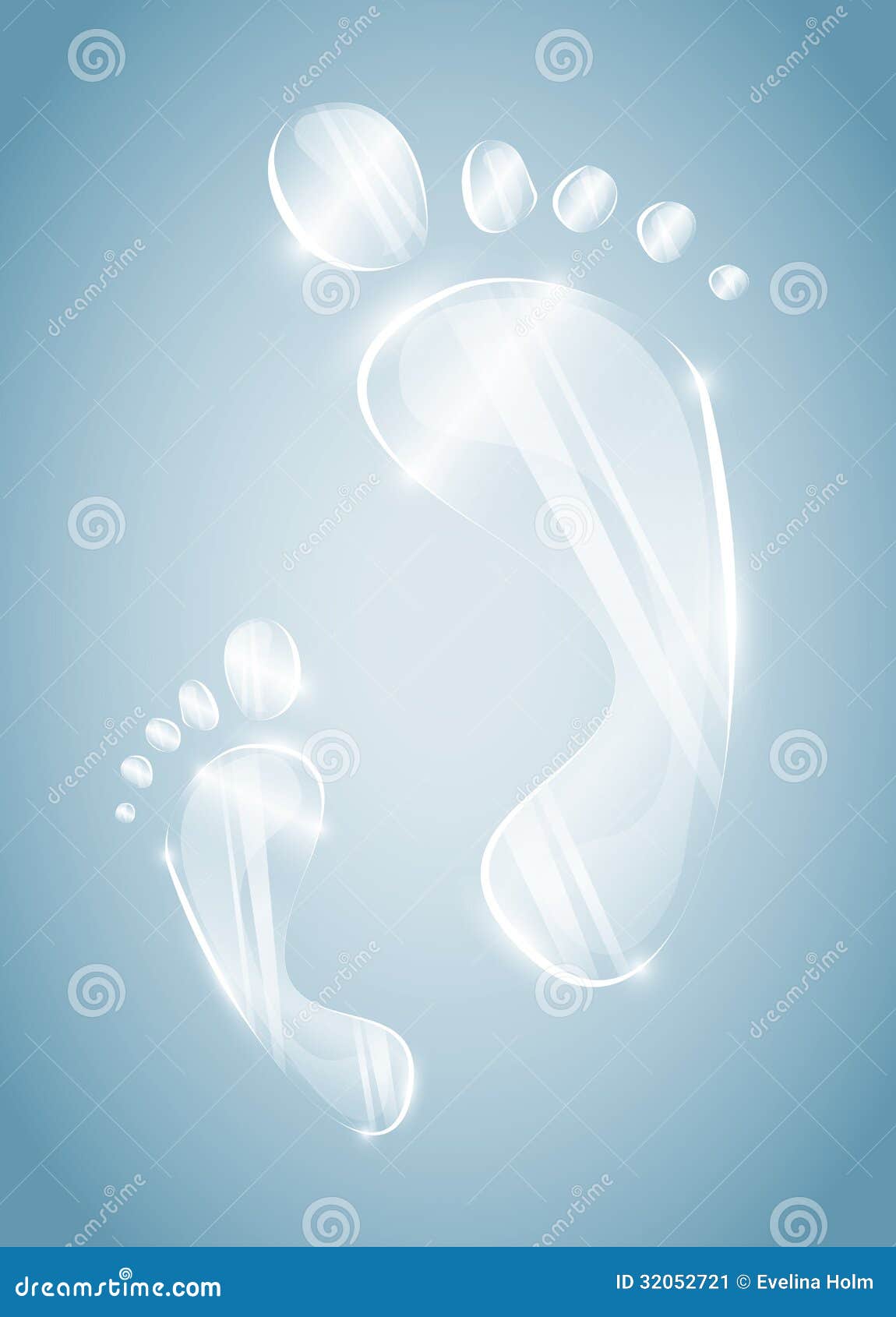 Glass footprint stock vector. Illustration of footprint - 32052721