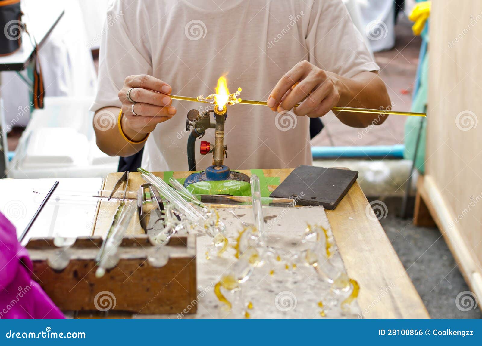 Glass is Formed by Hot Fire. Stock Photo - Image of reform, cast: 28100866
