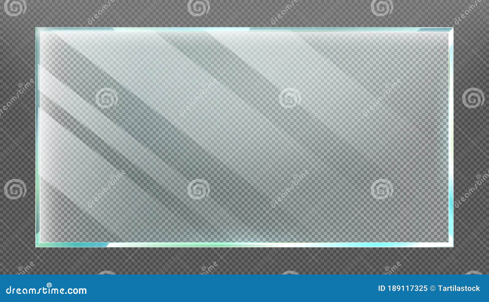 Glass Frame with Glares and Light Reflection. Clear Realistic Window or ...