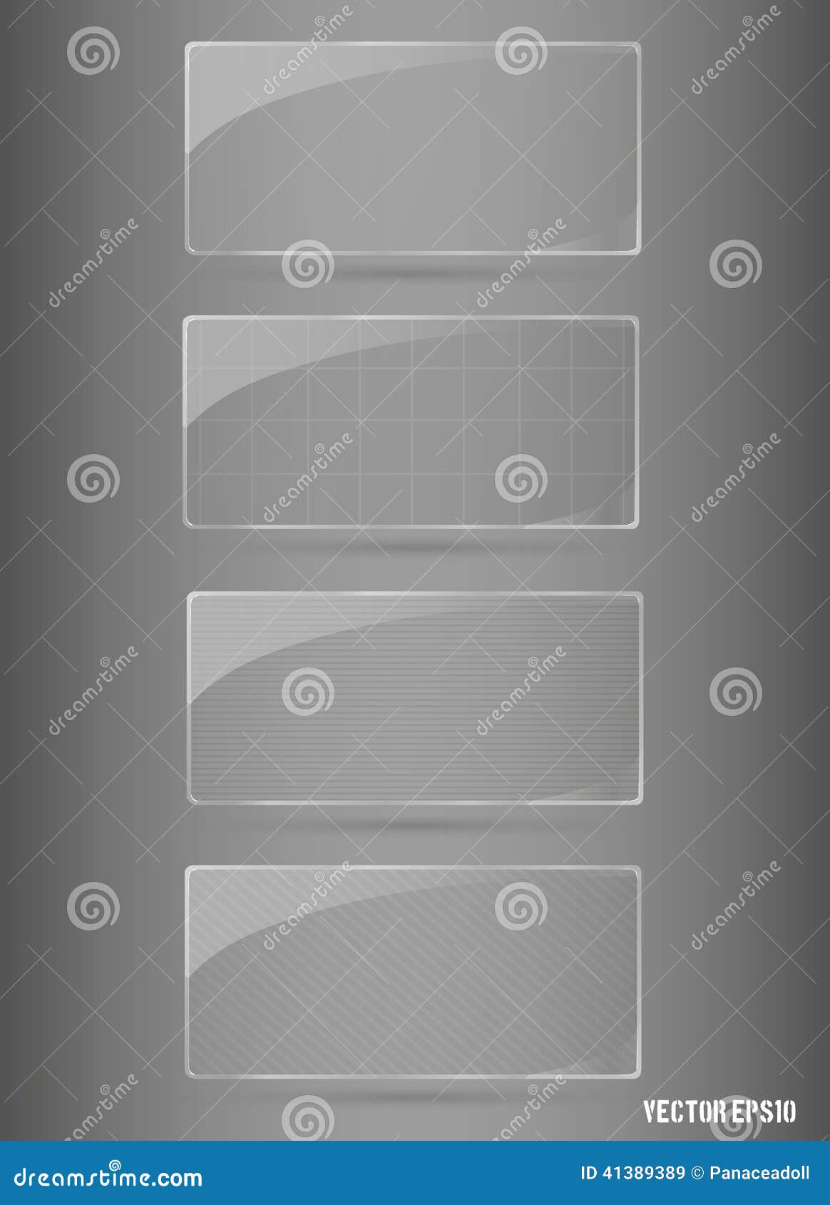 Glass Framework Set. Vector Illustration Stock Vector - Illustration of ...