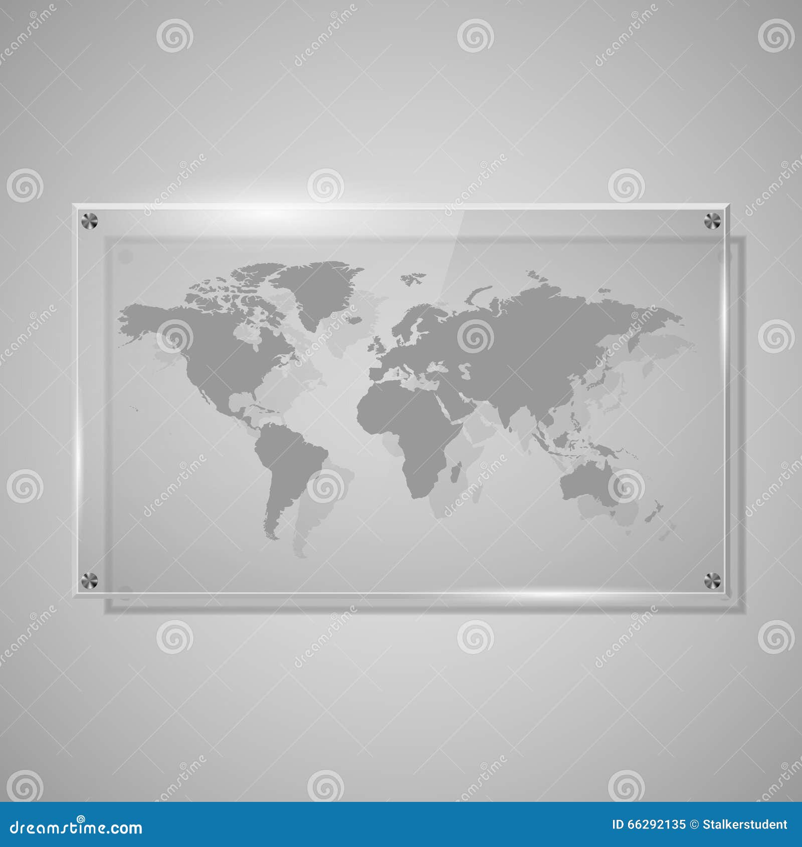 Glass Framework, World Map, Vector Illustration Stock Illustration ...
