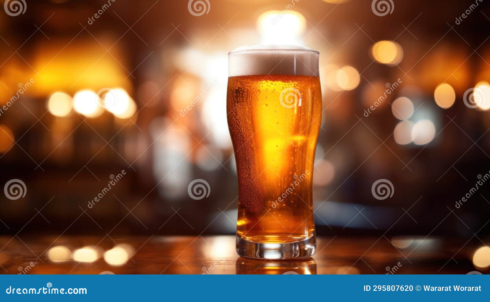 A Glass of Fresh and Cold Beer on Brewery Background Stock Illustration ...