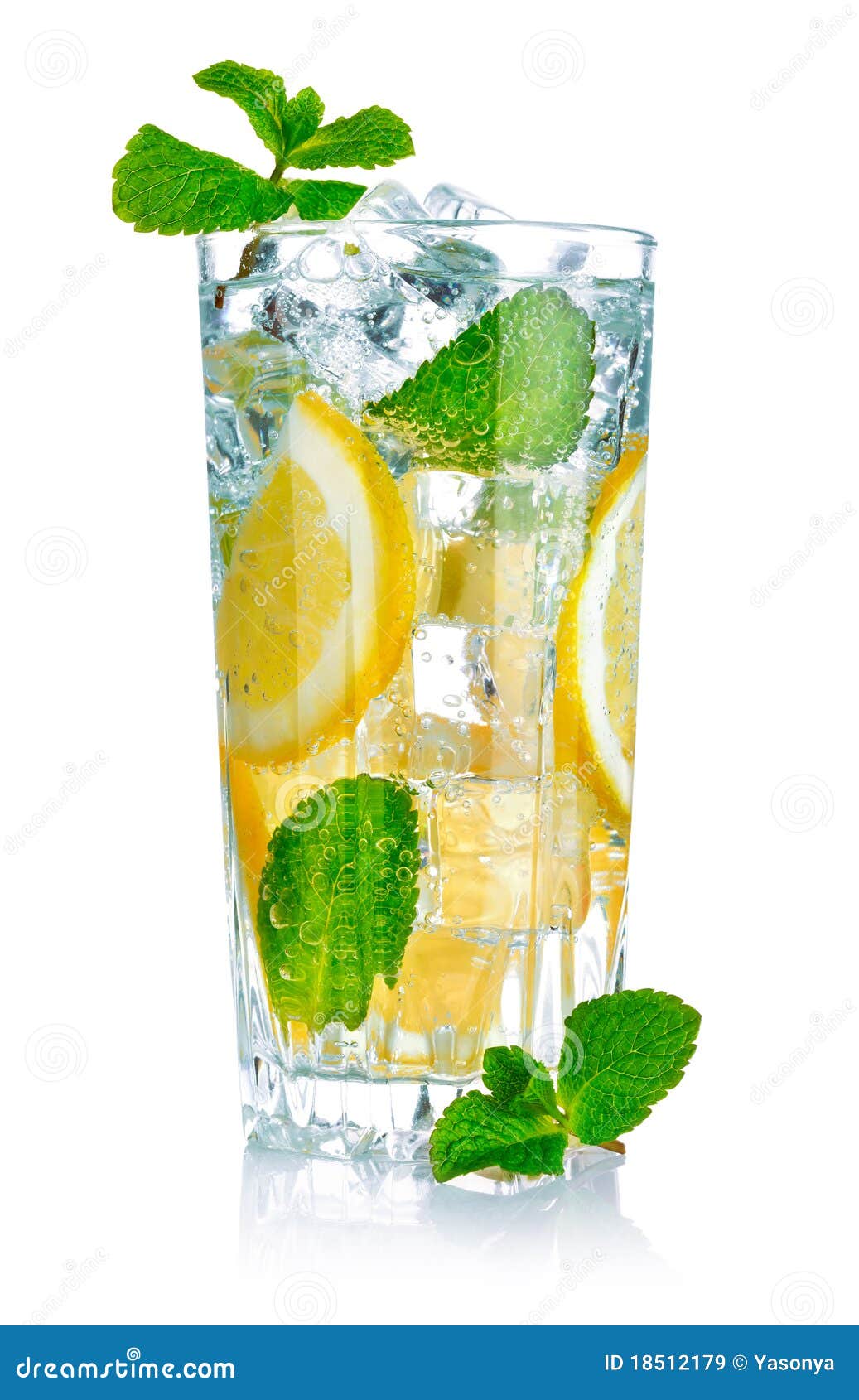 Glass of Fresh Cool Water with Lemon Stock Image - Image of lemon, blue ...