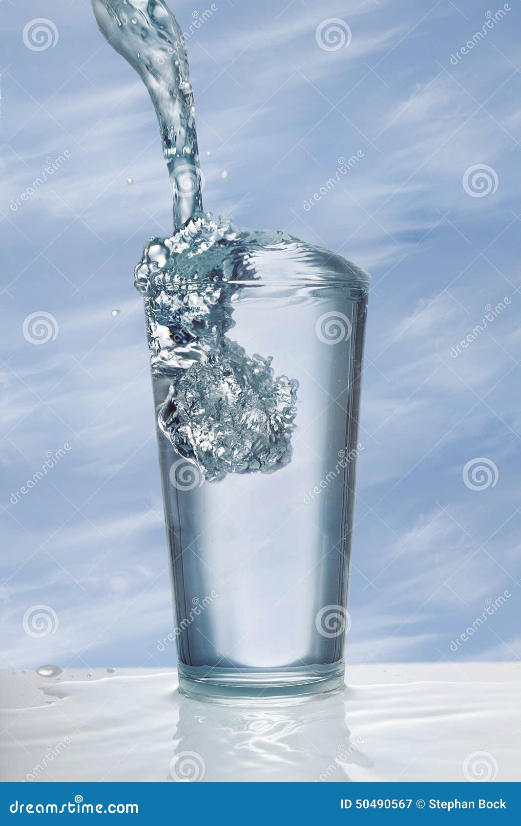 Glass with Fresh Drinking Water Stock Image - Image of refreshment ...