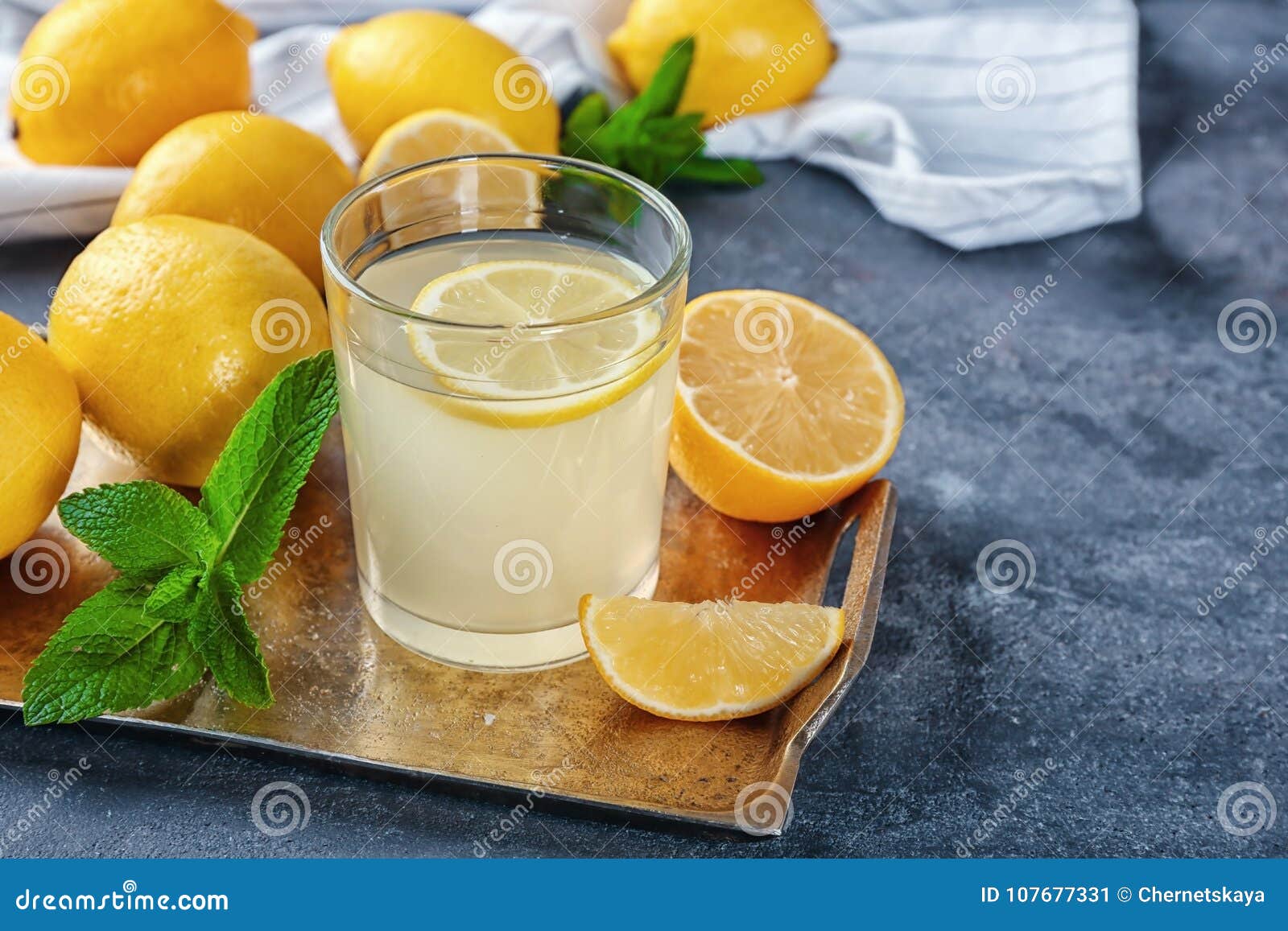Glass of fresh lemon juice stock image. Image of citron - 107677331