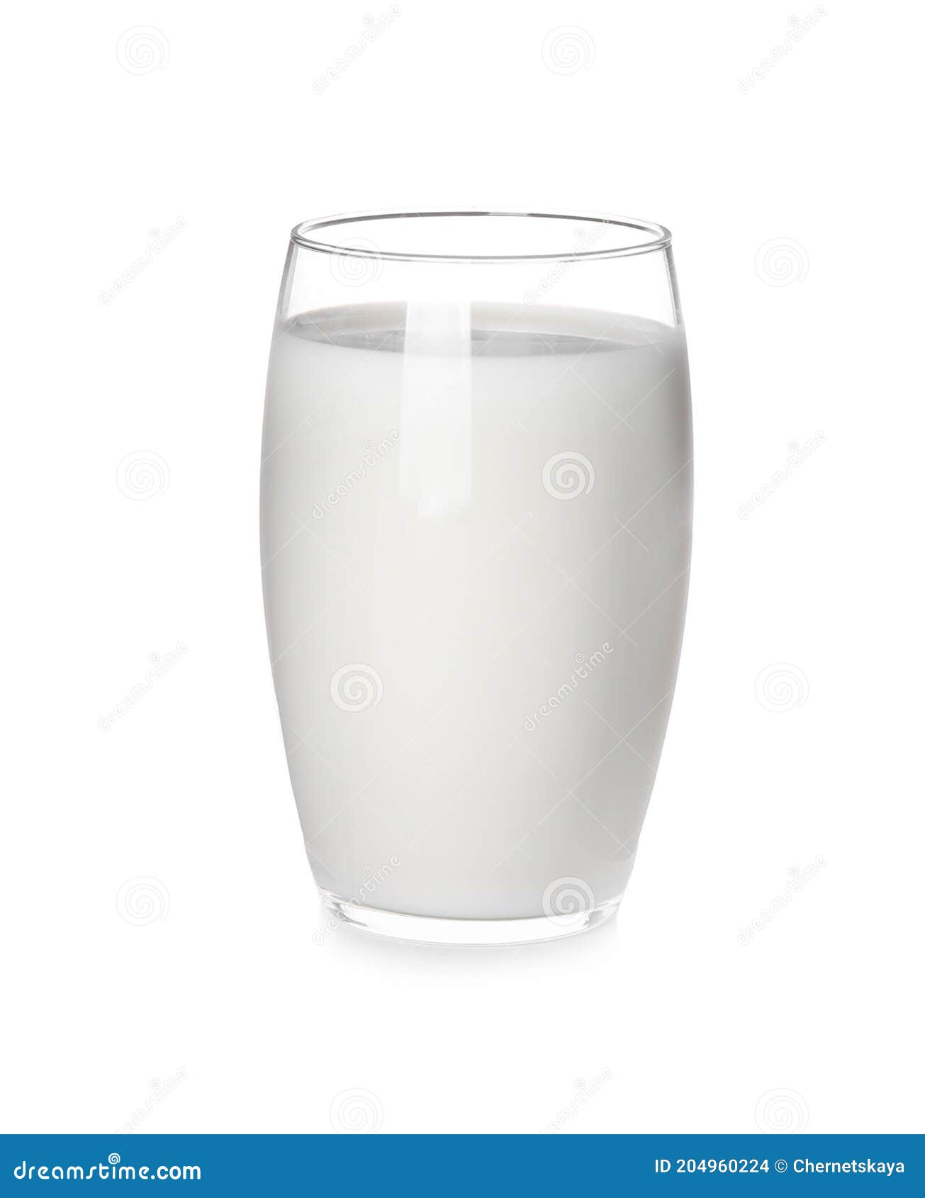 Glass with Fresh Milk Isolated on White Stock Photo - Image of calcium ...