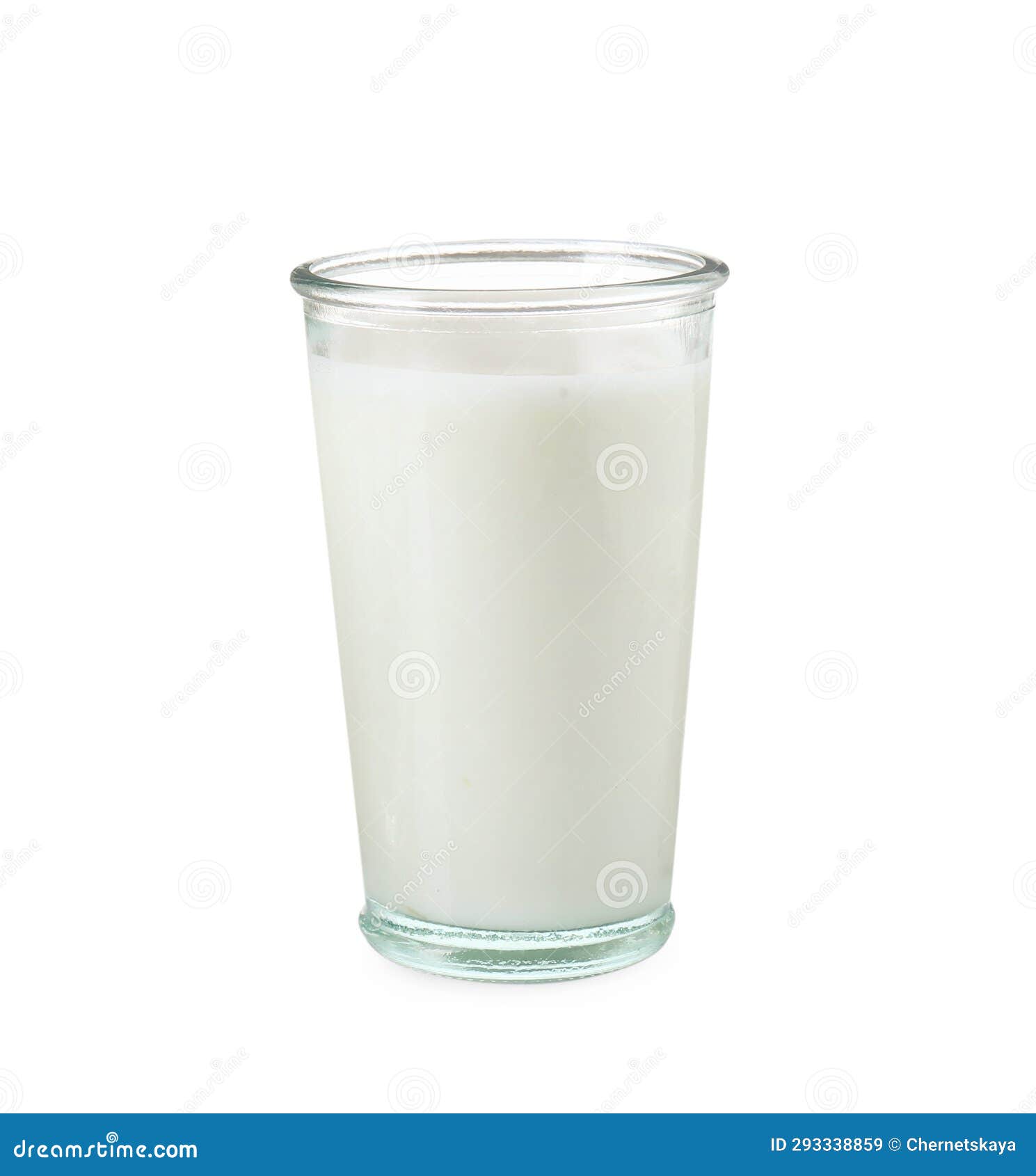 Glass of Fresh Milk Isolated on White Stock Image - Image of morning ...