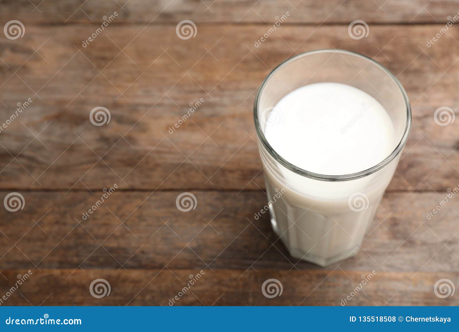 Glass of Fresh Milk on Wooden Table Stock Photo - Image of healthy ...