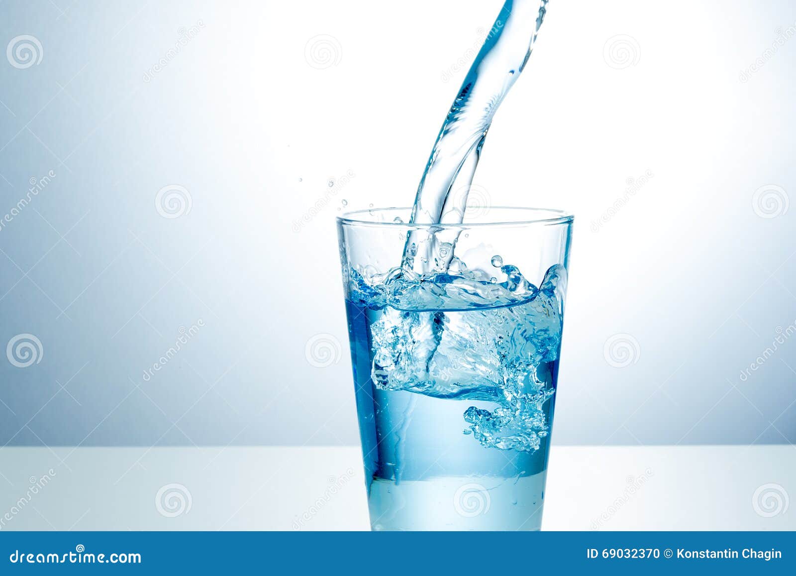 Glass of fresh water stock photo. Image of bluewater - 69032370