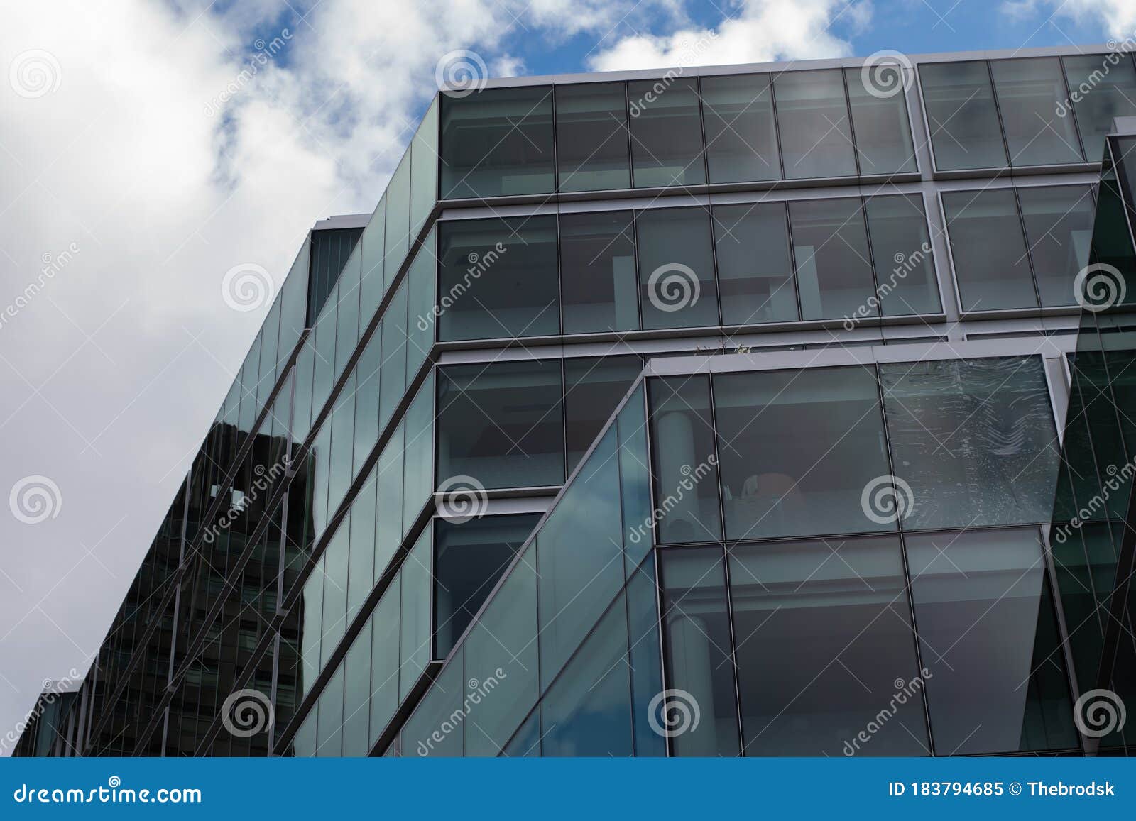 Glass Fronted Office Building Stock Image - Image of century, glass ...