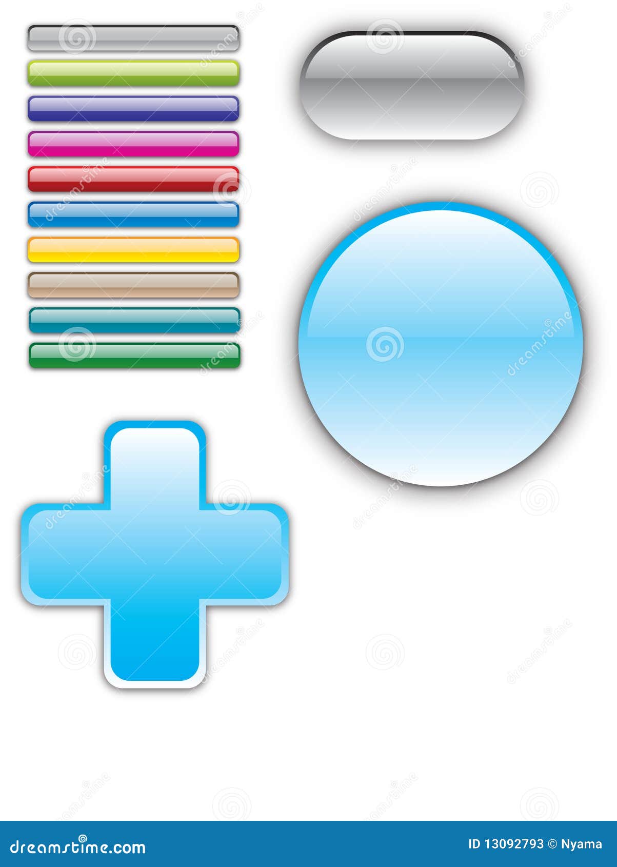 Glass/Gel Navigation Buttons Stock Illustration - Illustration of color ...