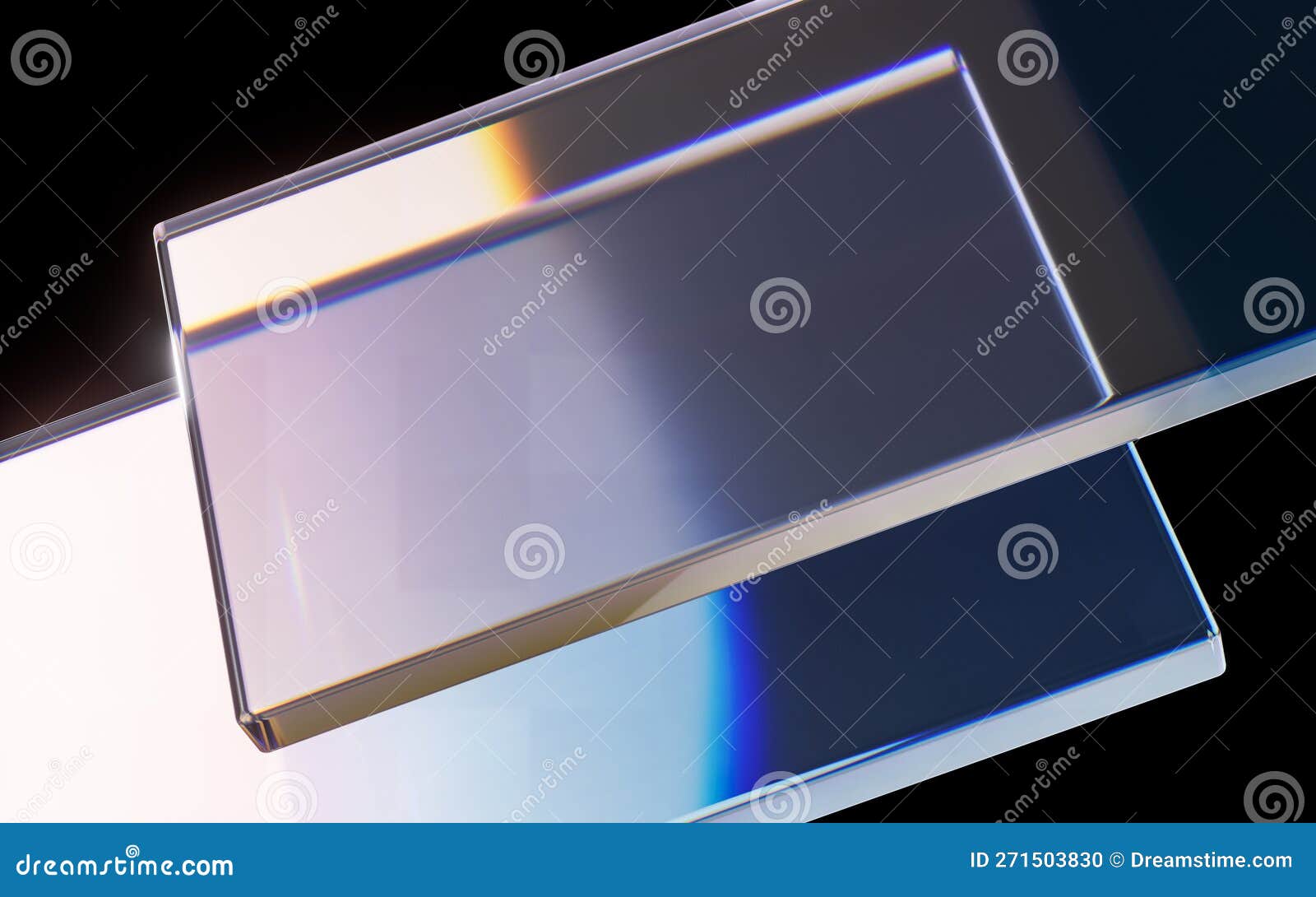 Glass Geometries with Dispersion Colors, 3d Rendering Stock ...