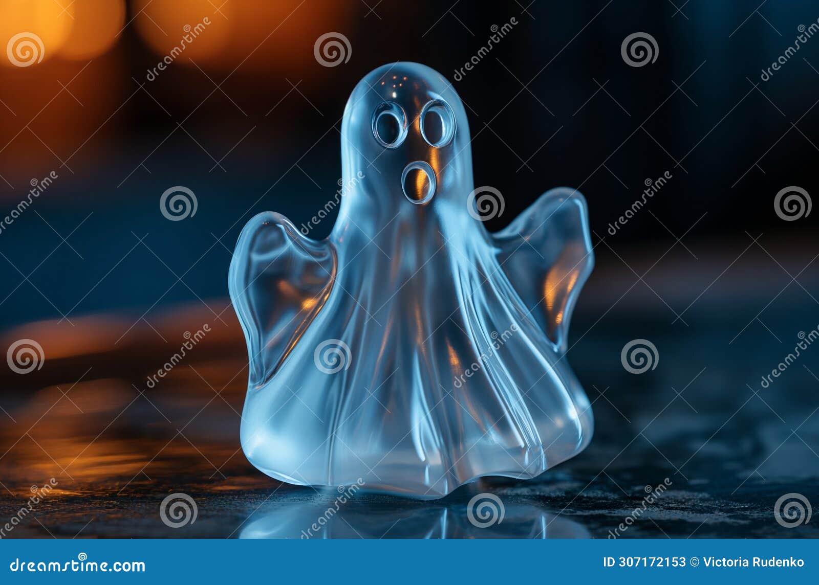 Glass ghost figurine stock image. Image of ornament - 307172153