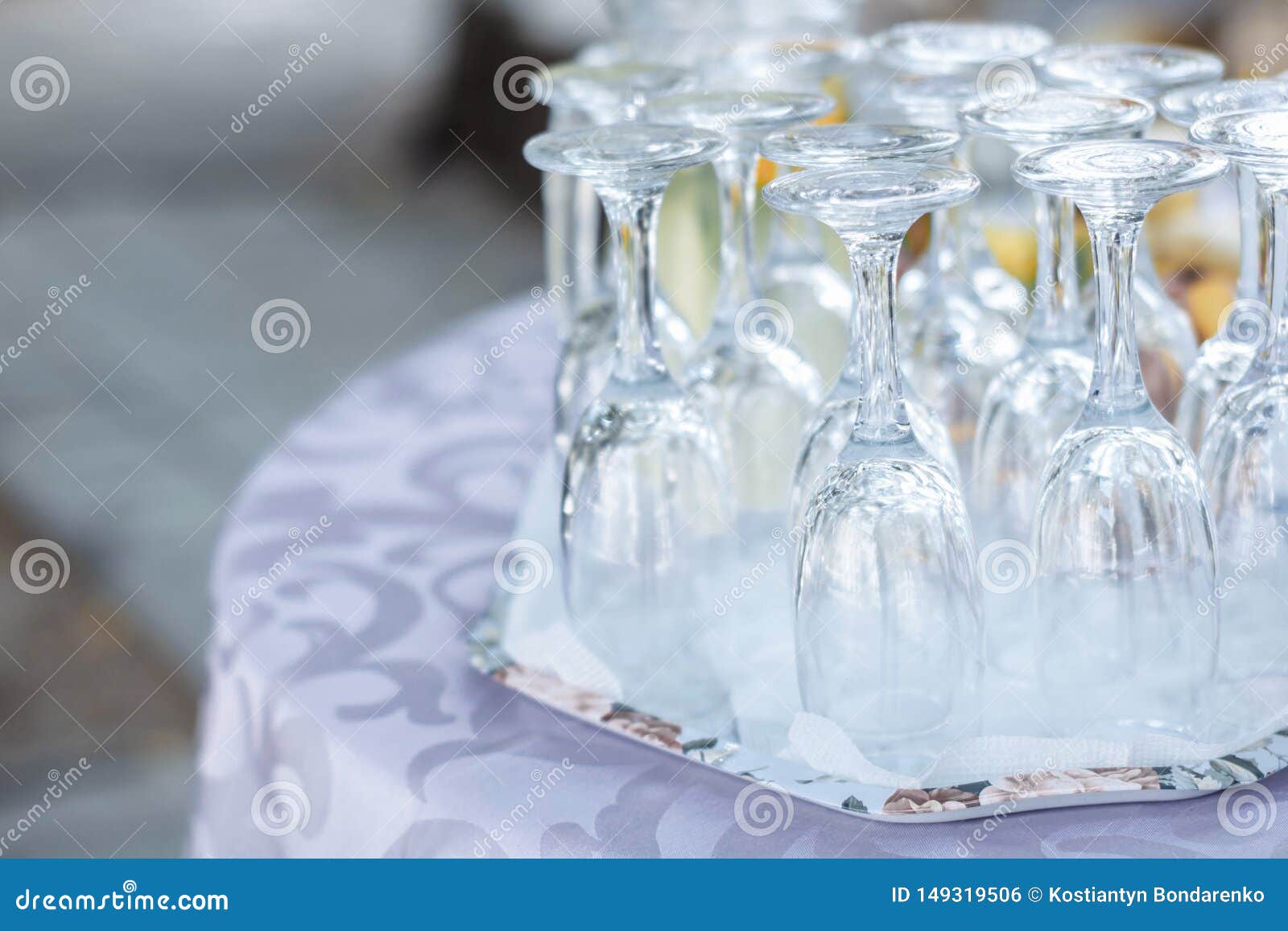 Glass Glasses at the Banquet at the Wedding Stock Photo - Image of fine ...