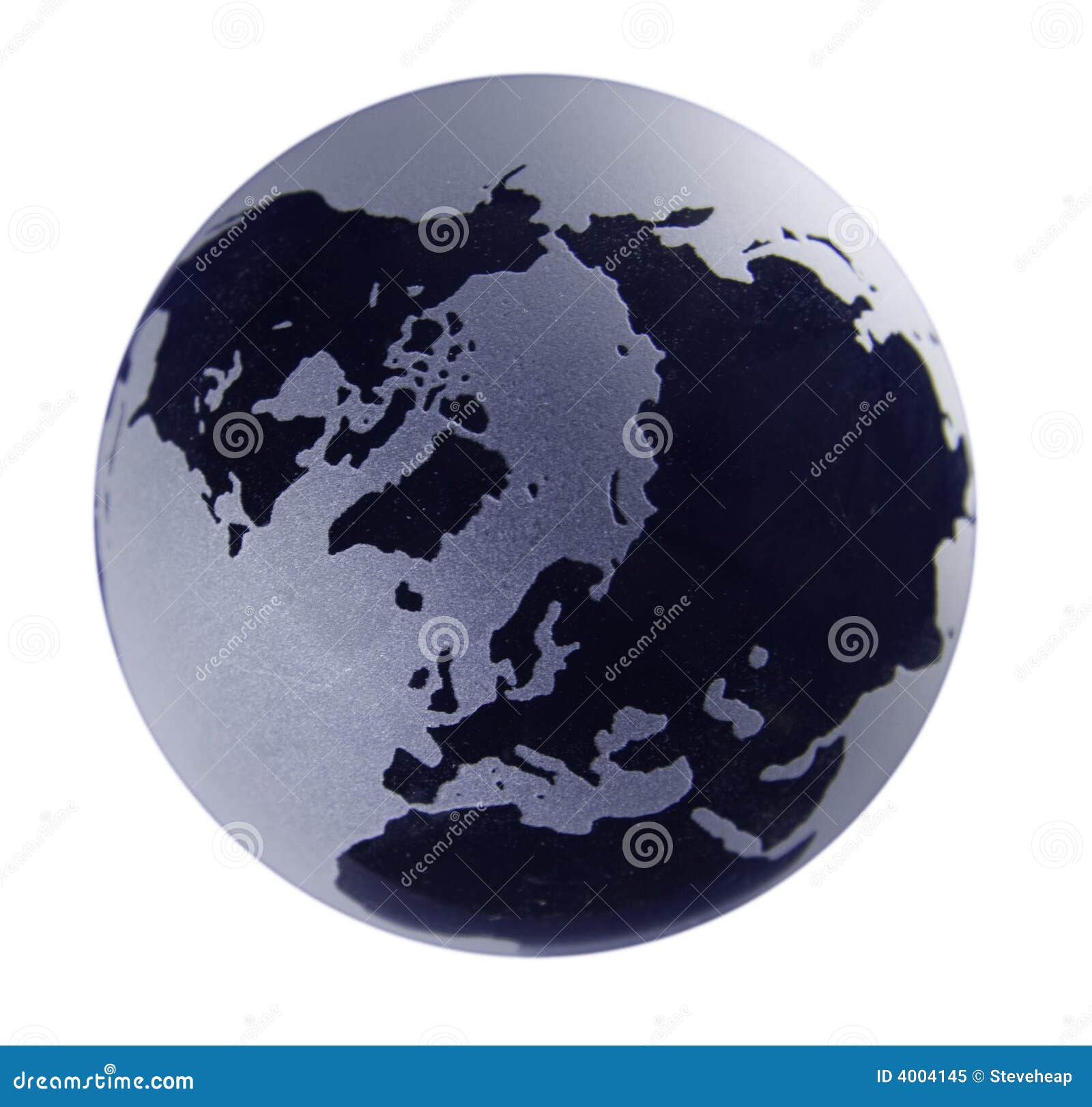 Glass Globe with Blue Shading Stock Image - Image of americas, global ...