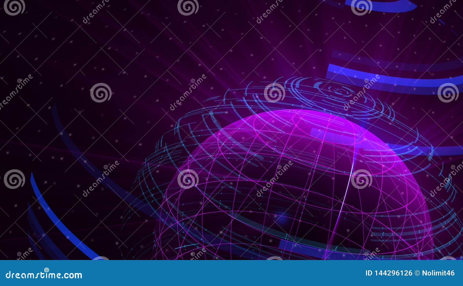 Glass Globe Distortion Digital Background, Abstract 3d Render, Computer ...