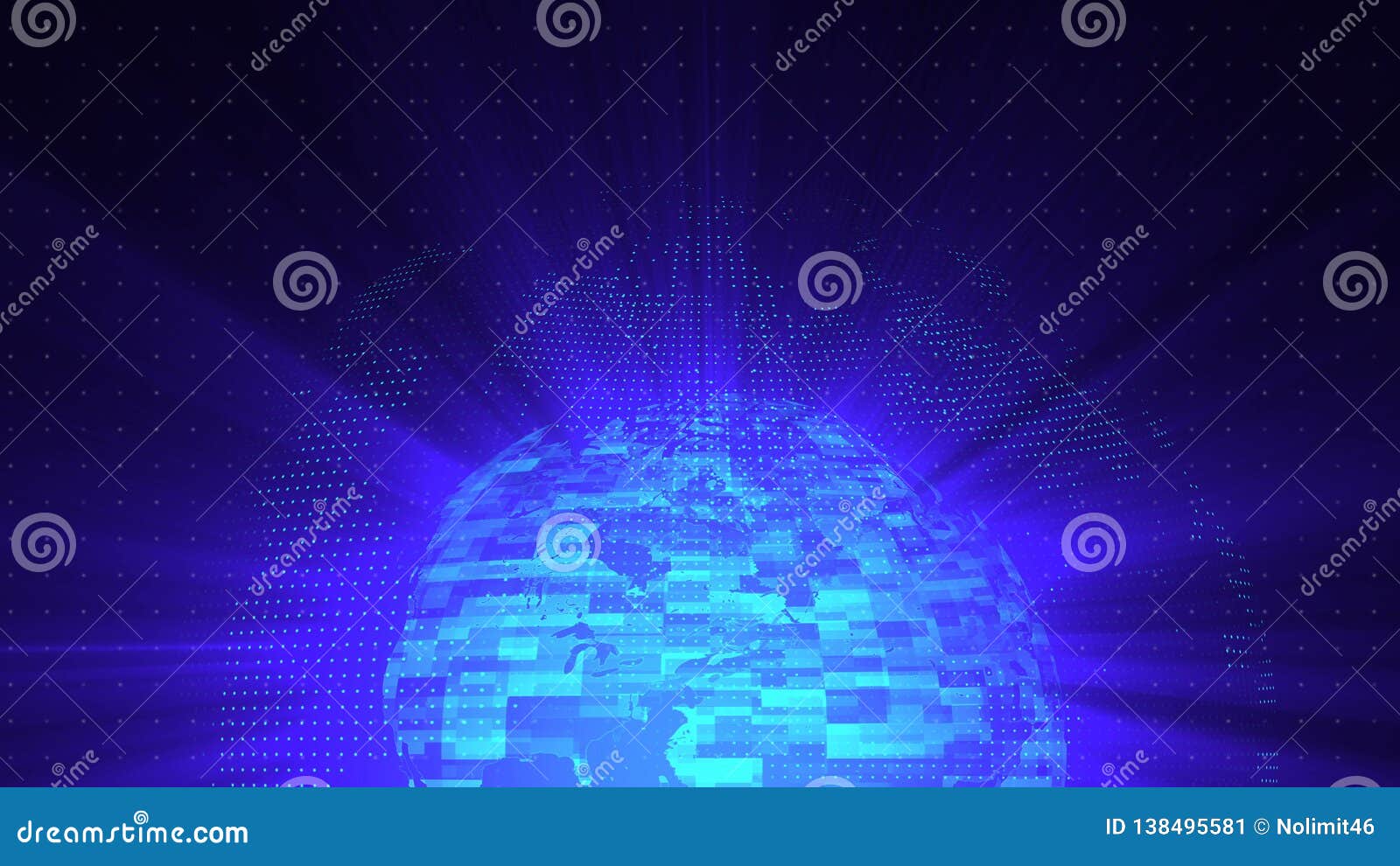 Glass Globe Distortion Digital Background Loop, Abstract 3d Render ...
