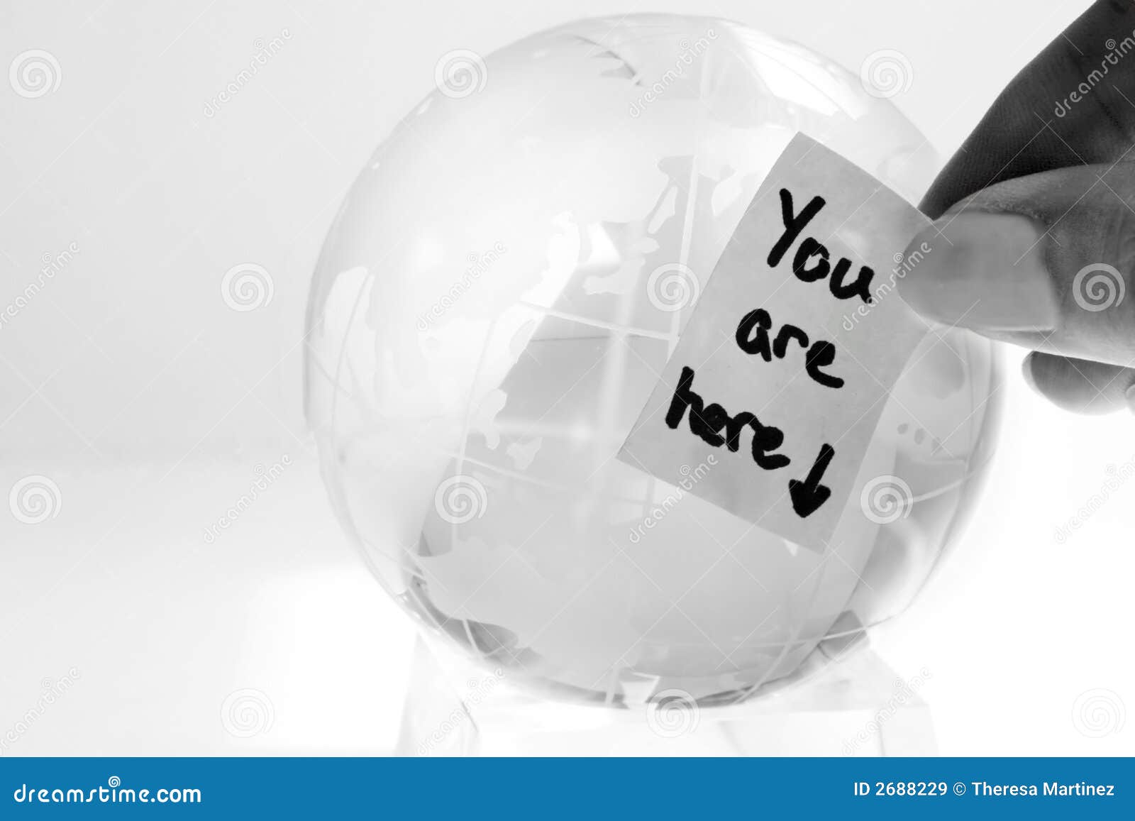 Glass Globe with a Message stock image. Image of attach - 2688229