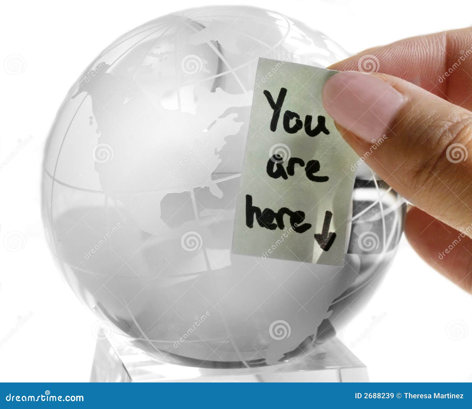 Glass Globe with a Message stock image. Image of east - 2688239