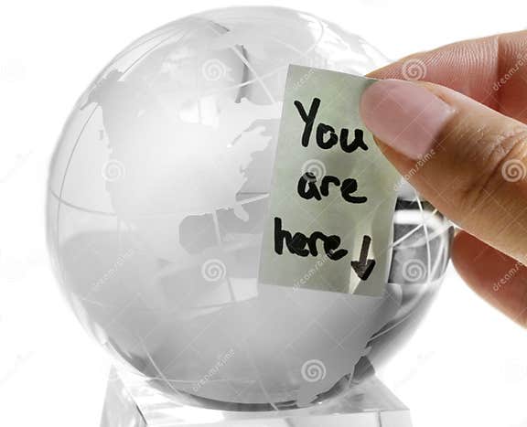 Glass Globe with a Message stock image. Image of east - 2688239