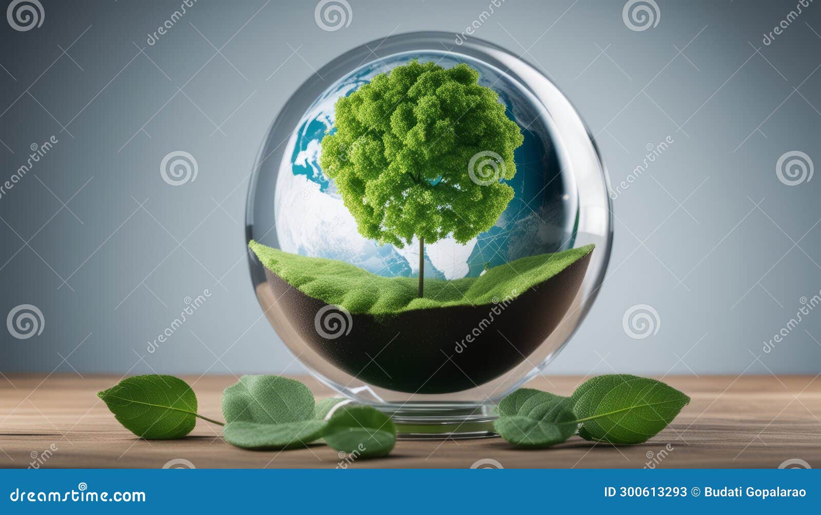 A Glass Globe with a Tree Inside it Stock Illustration - Illustration ...