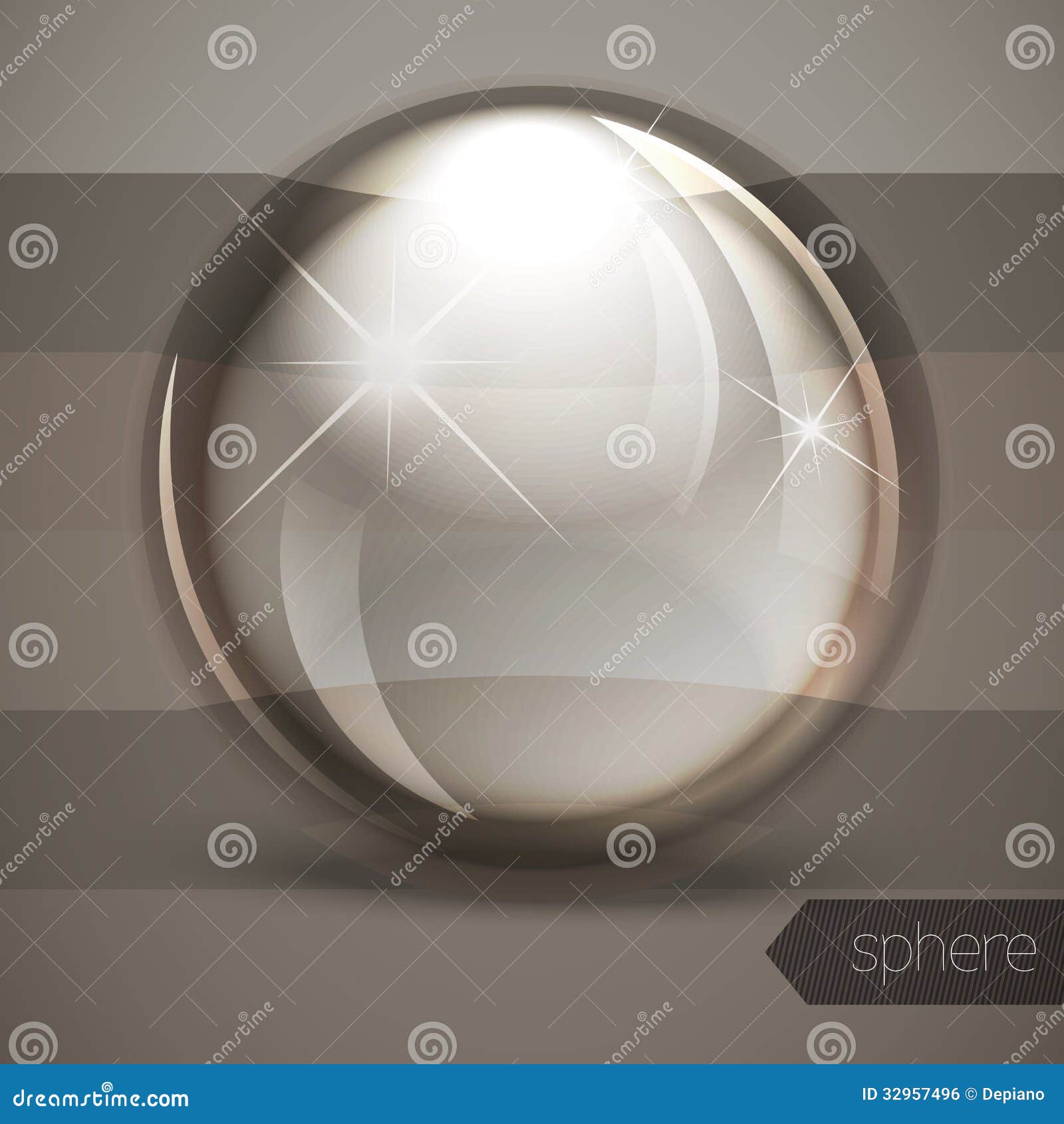 Glass glossy sphere stock vector. Illustration of bubble - 32957496