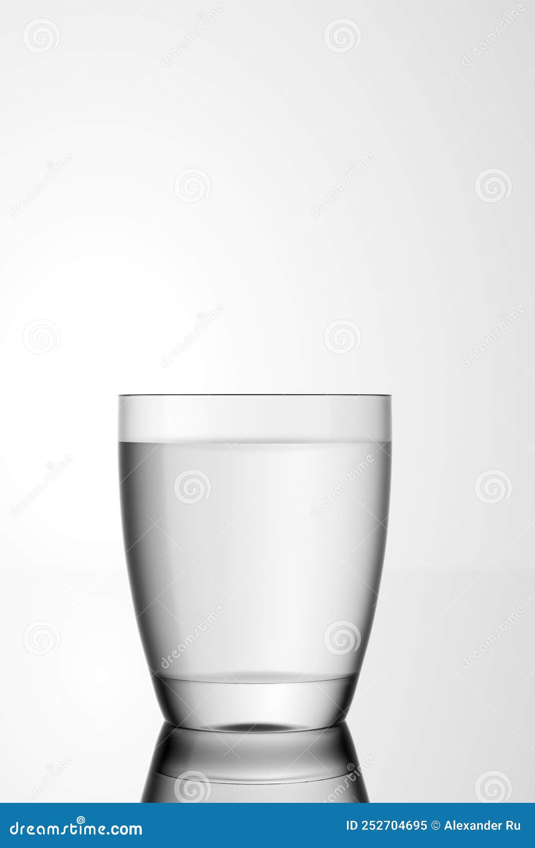 Glass Goblet Filled with Water. 3d Render Stock Illustration ...