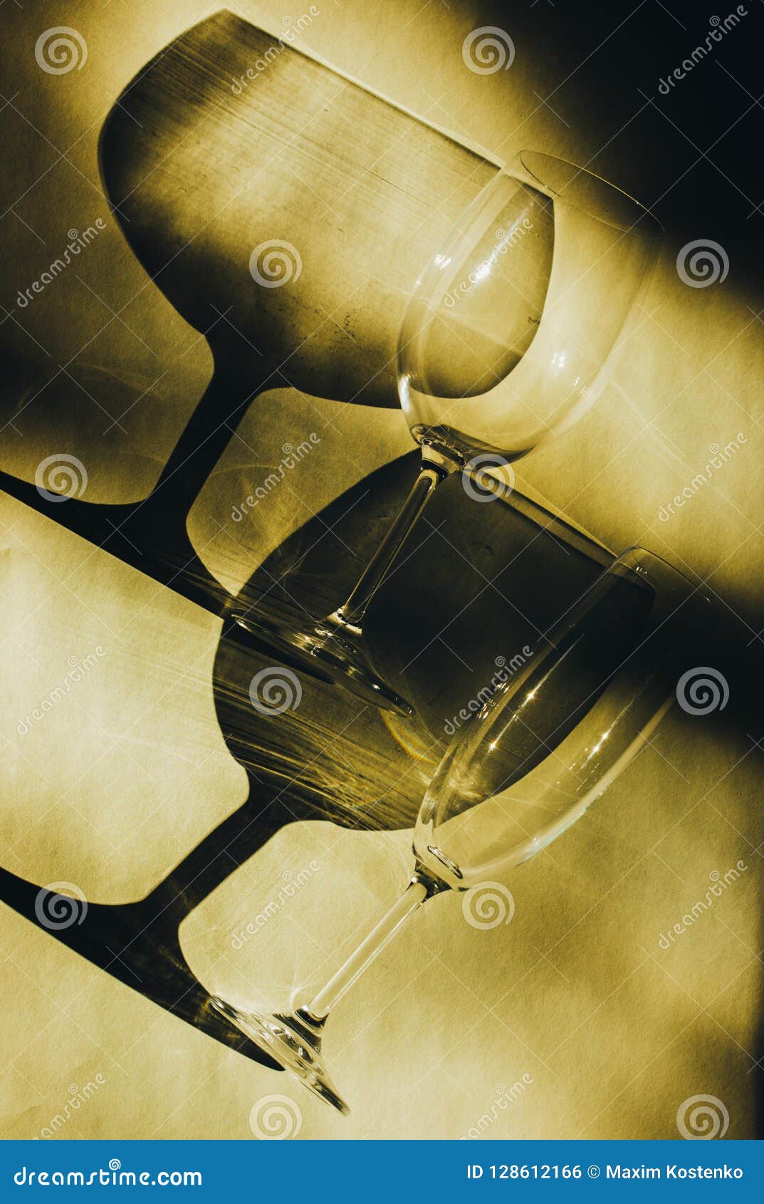 Glass Goblets Cast Beautiful Shadow and Beautiful Caustic Effect As ...