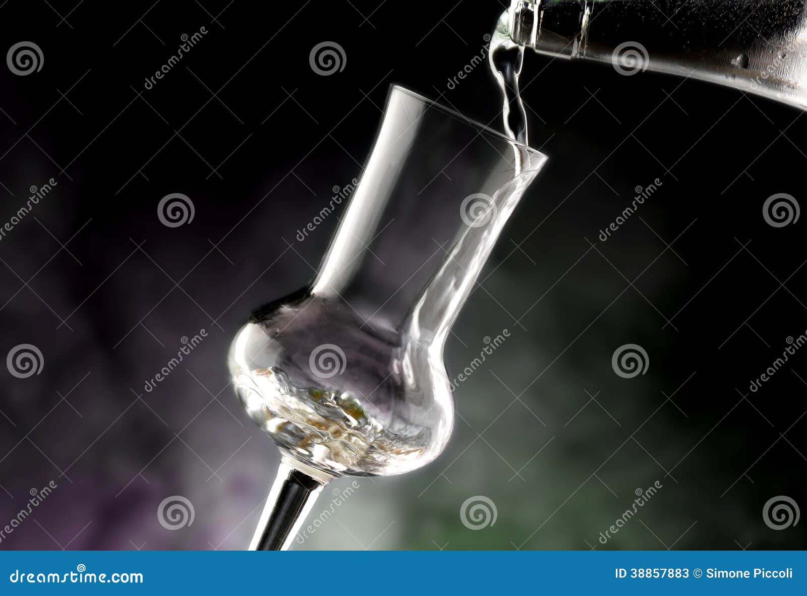 Glass of grappa stock image. Image of barrel, schnapps - 38857883