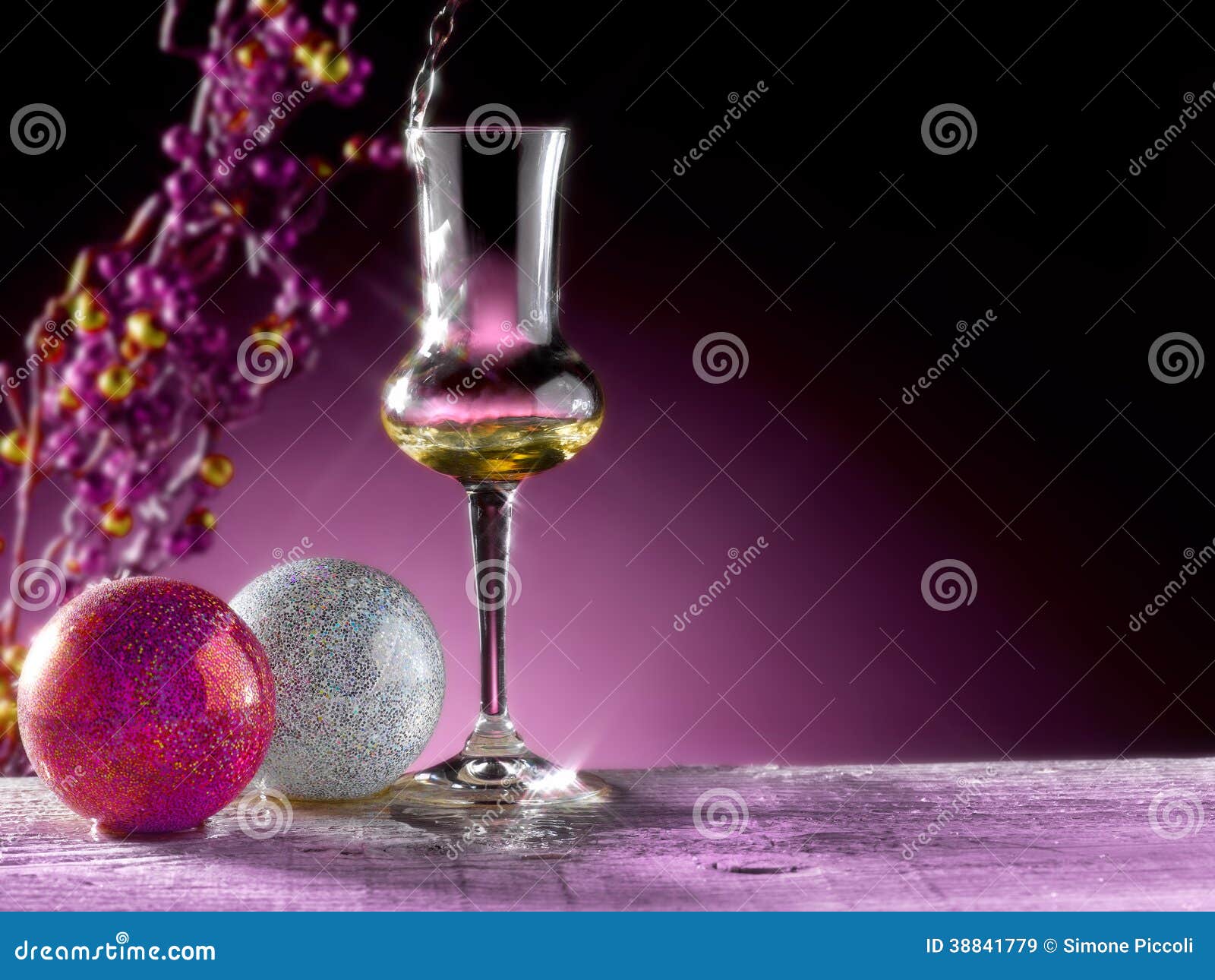 Glass of grappa poured stock image. Image of liquid, crystal - 38841779