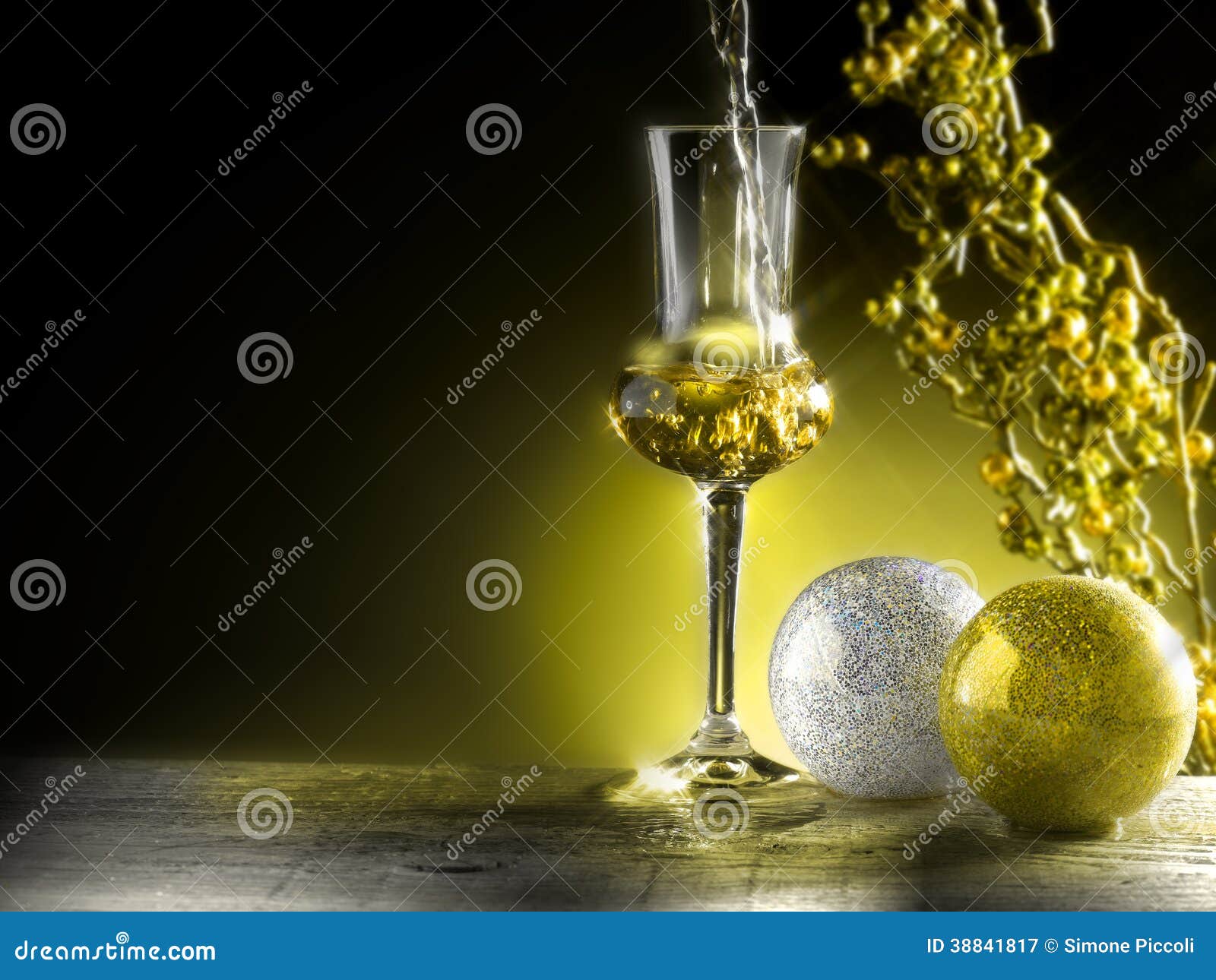 Glass of grappa poured stock image. Image of beverages - 38841817