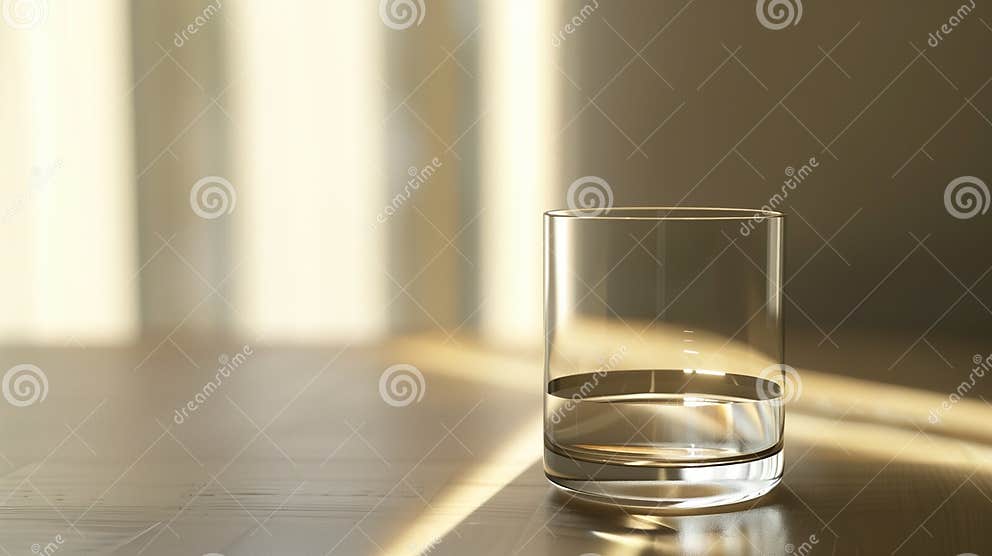 Glass Half Full or Half Empty Stock Photo - Image of object, purity ...