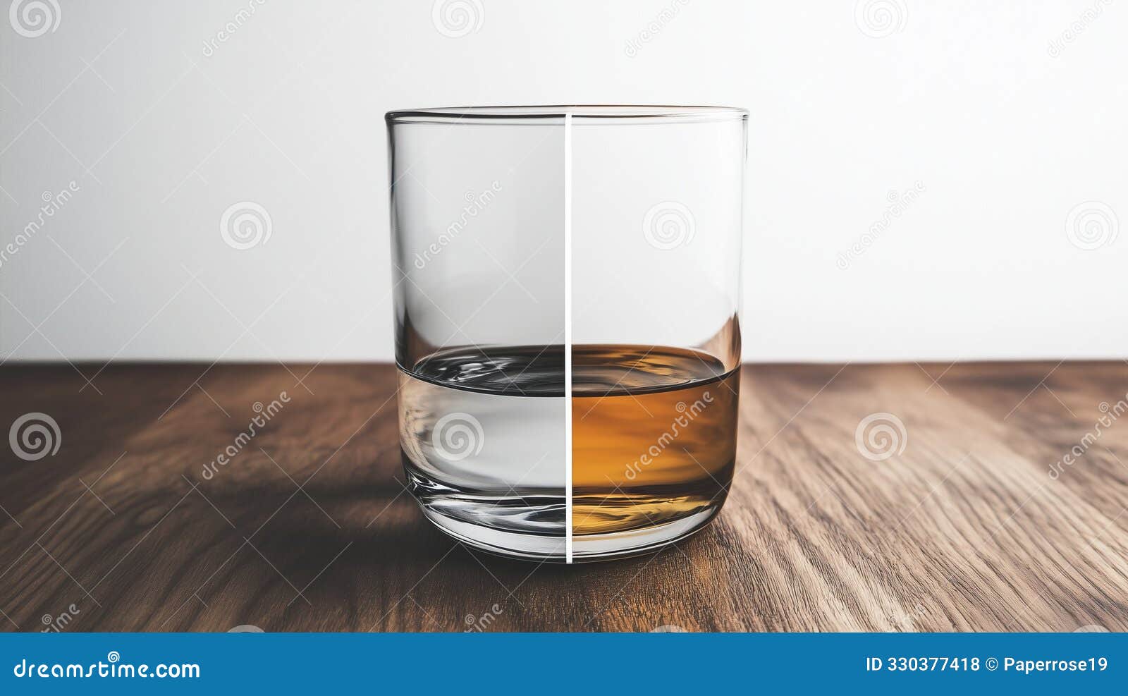 Glass Half Full or Half Empty, Cool Graphic Stock Photo - Image of ...
