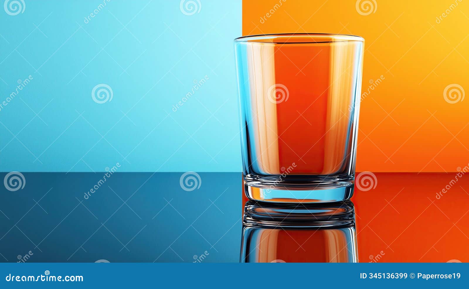 Glass Half Full or Half Empty, Cool Graphic Stock Image - Image of ...