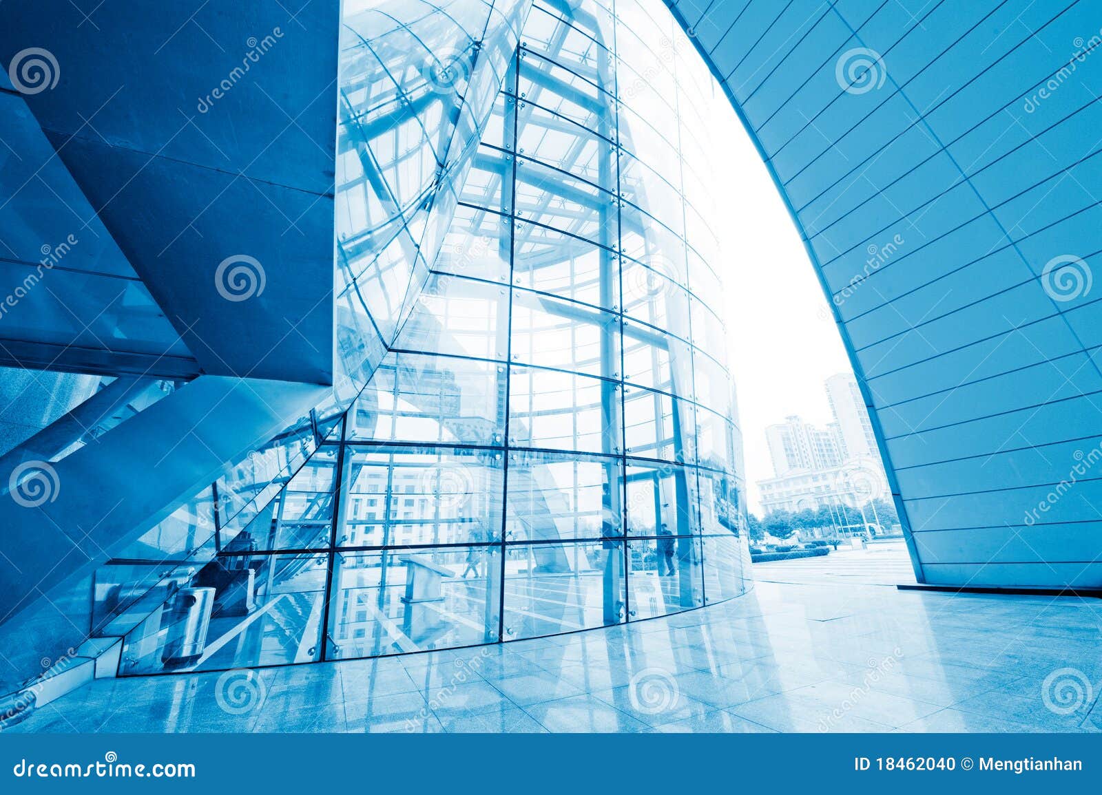 Glass hall stock photo. Image of pedestrian, modern, glass - 18462040
