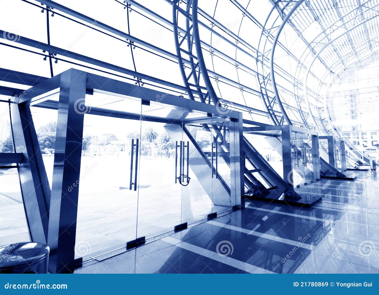 Glass hall stock image. Image of bright, corridor, structure - 21780869