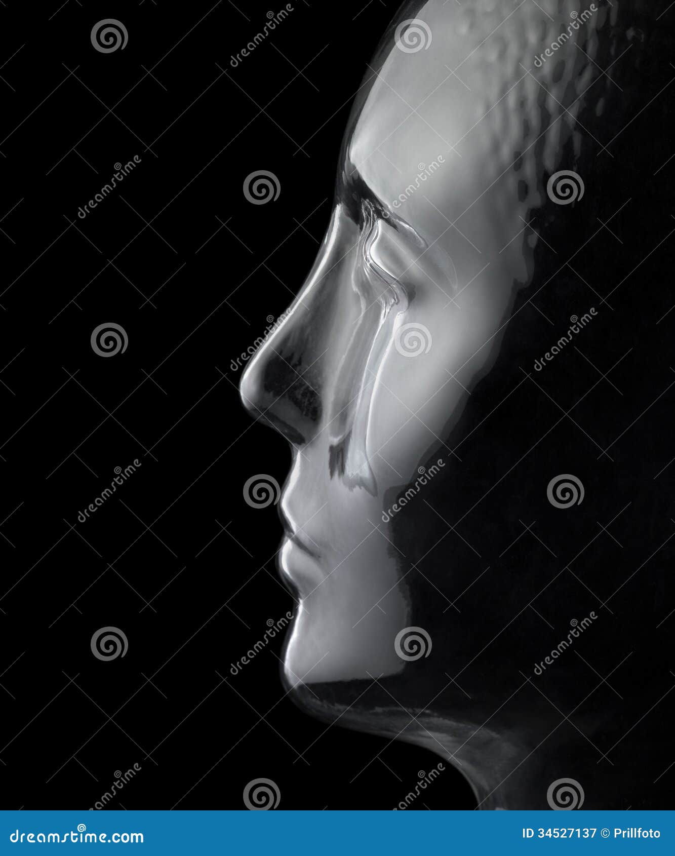 Glass head profile stock image. Image of human, everybody - 34527137