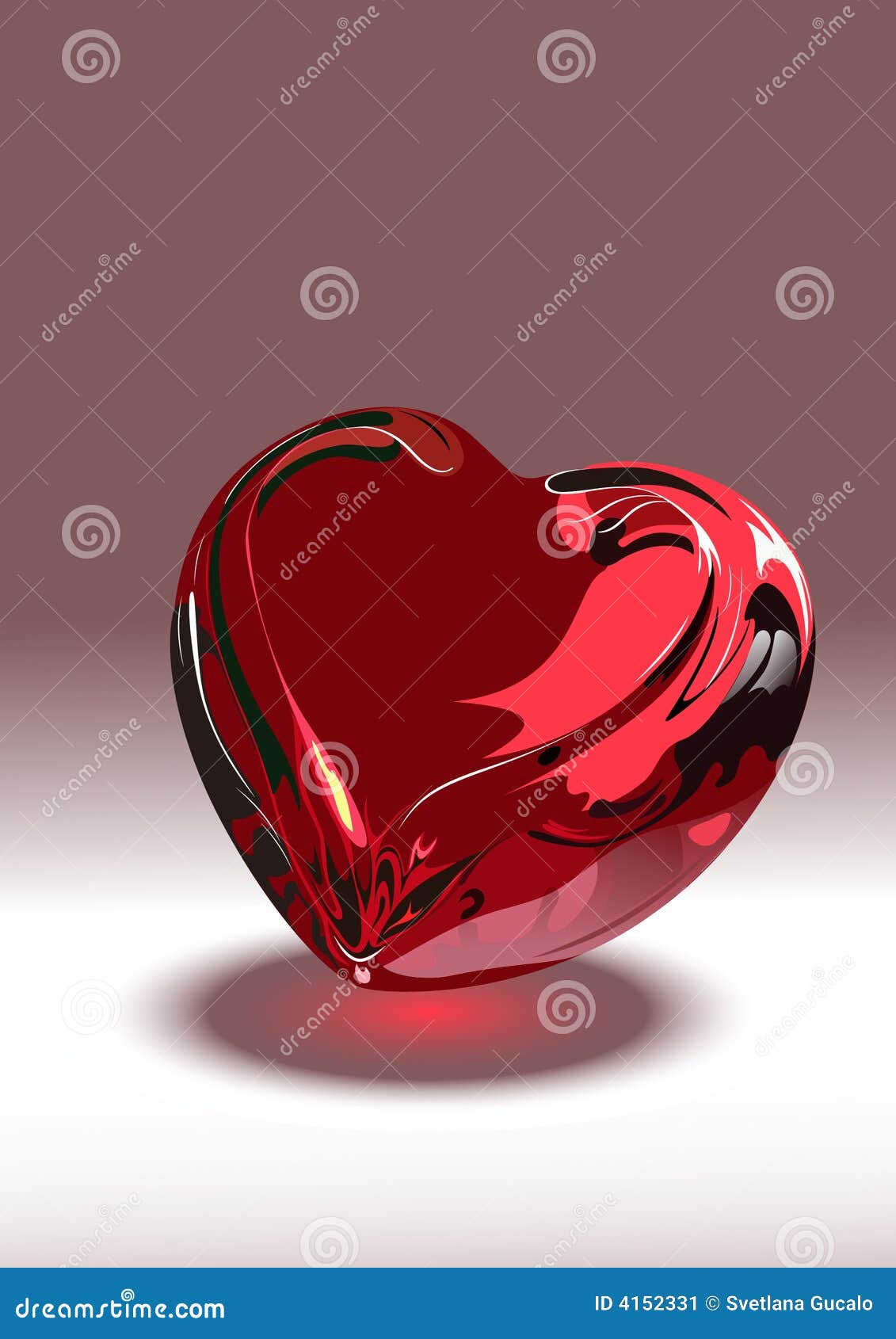 Glass_heart stock vector. Illustration of background, ornate - 4152331