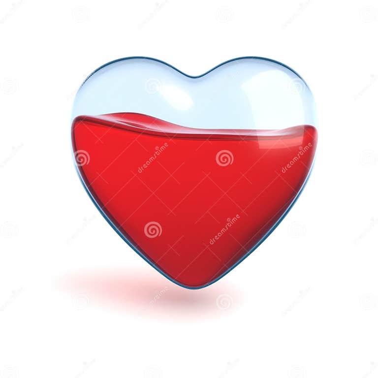 Glass heart stock illustration. Illustration of crystal - 6170655