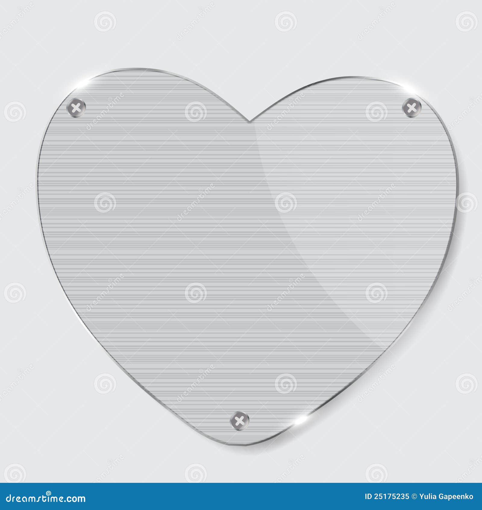 Glass heart frame stock illustration. Illustration of sign - 25175235