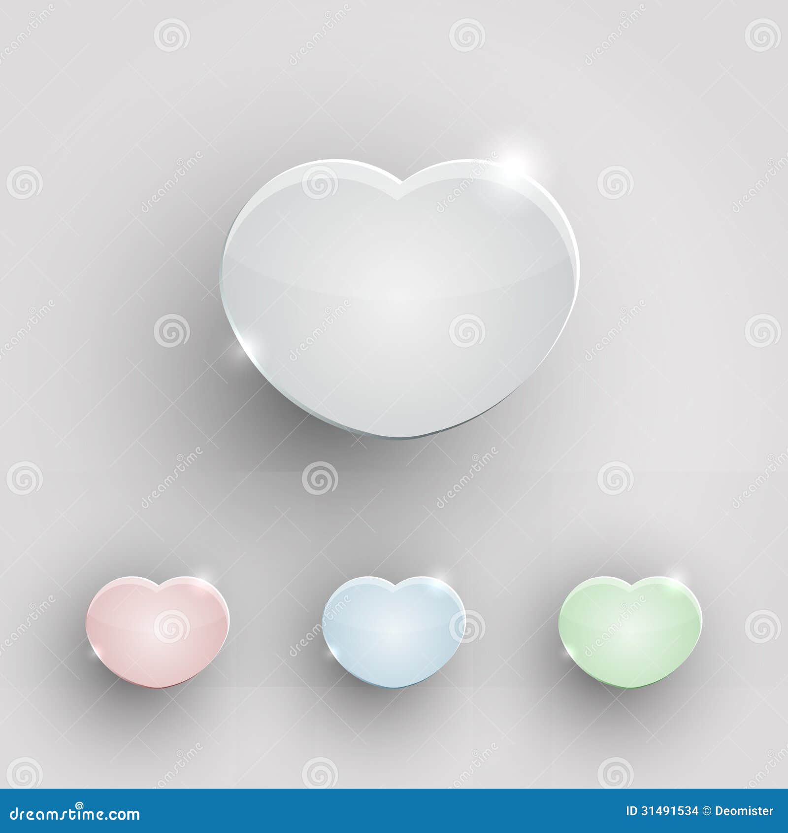 Glass heart icon stock vector. Illustration of icon, color - 31491534