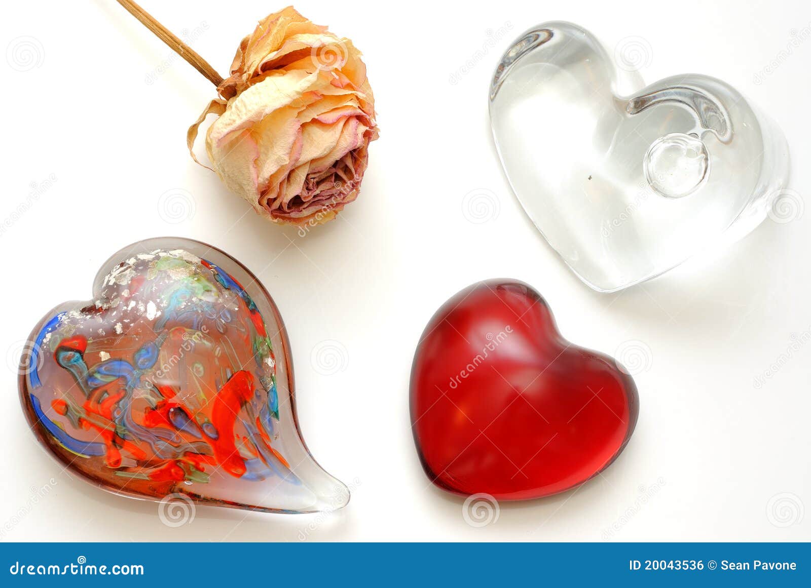 Glass Hearts stock photo. Image of heart, rose, valentines - 20043536