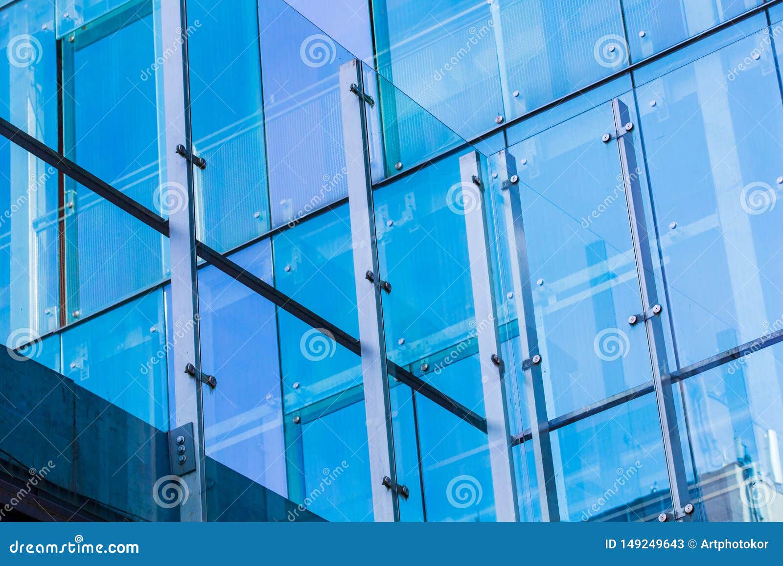 Glass High Rise Building Concept. Modern Architecture Concept Stock ...