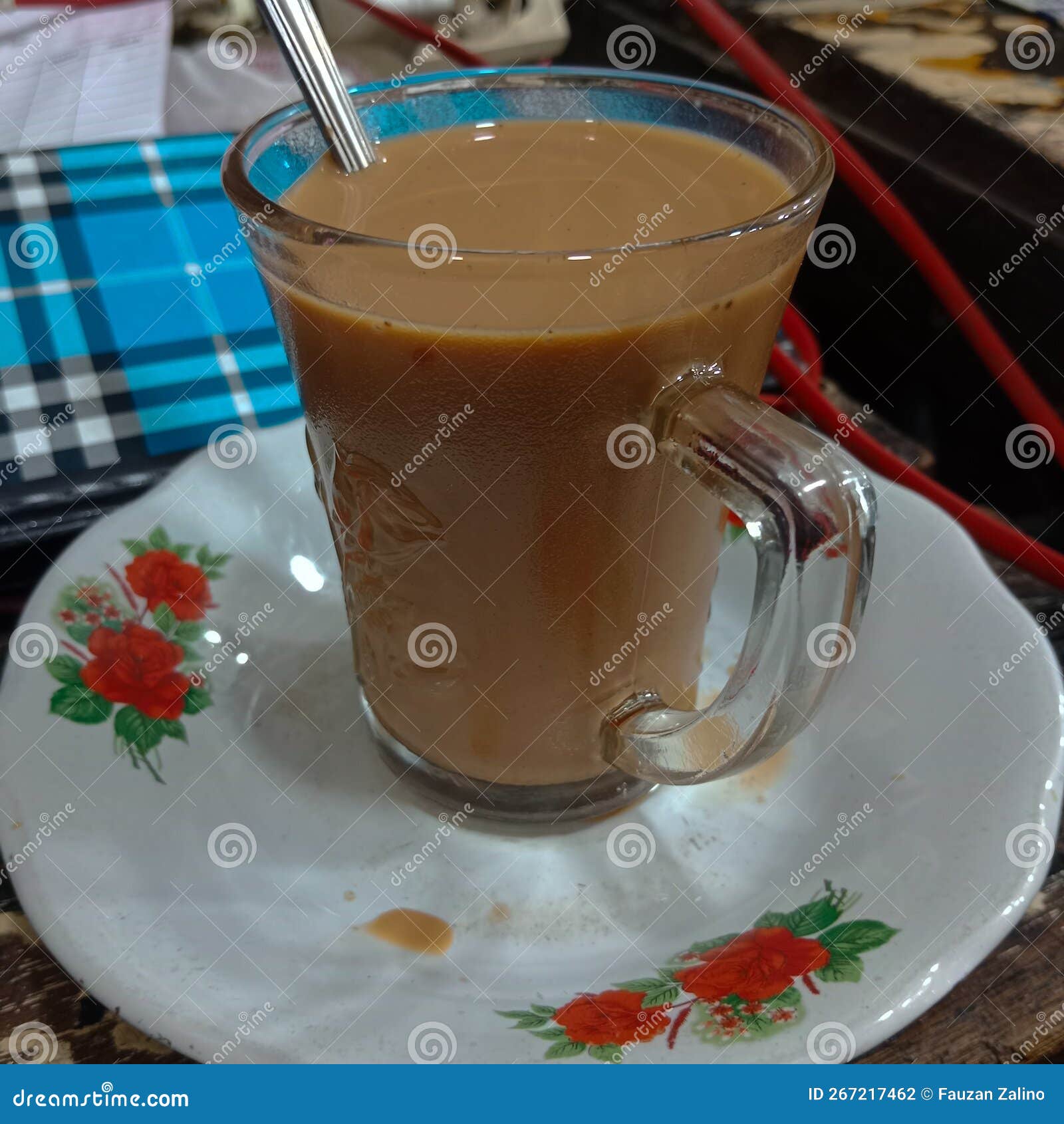 A glass of hot tea milk stock photo. Image of cuisine - 267217462