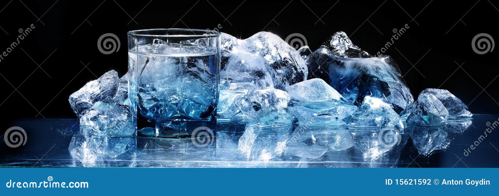 Glass with ice stock photo. Image of large, horizon, food - 15621592